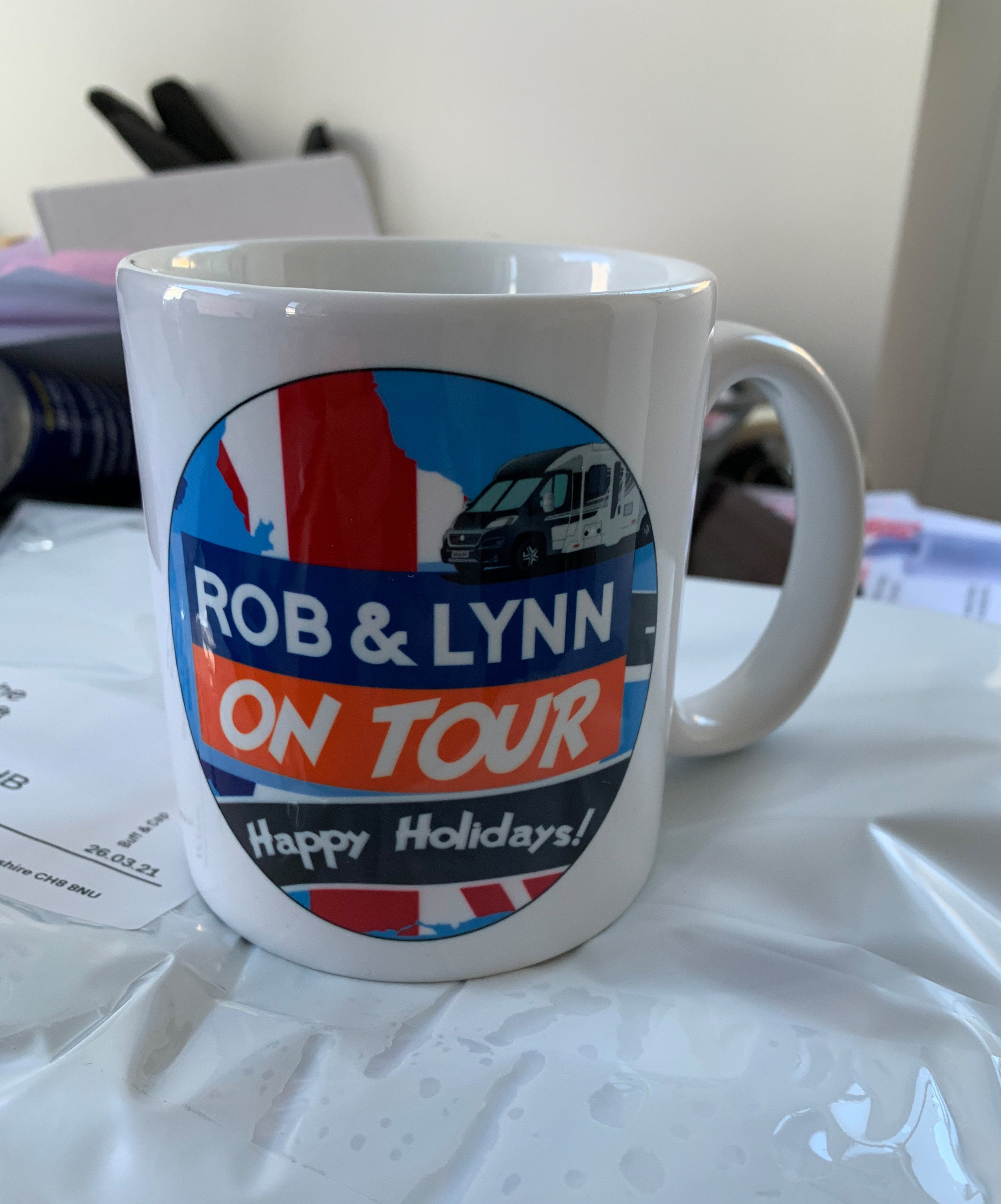 Rob & Lynn on Tour 11oz Mug | AJ TYPESETTERS DESIGN TO PRINT